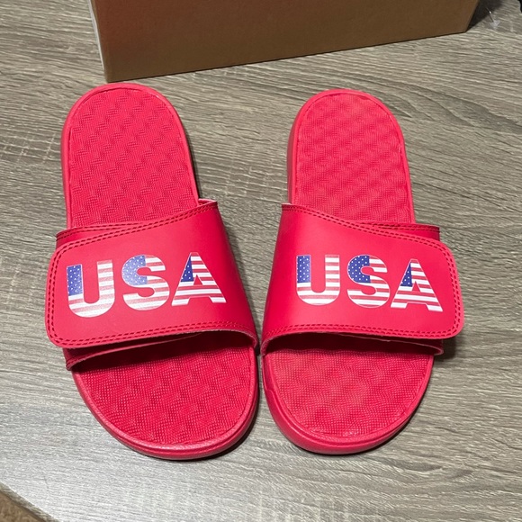 ISlide | Shoes | Islide Usa Red Mens Slides Sandals | Poshmark